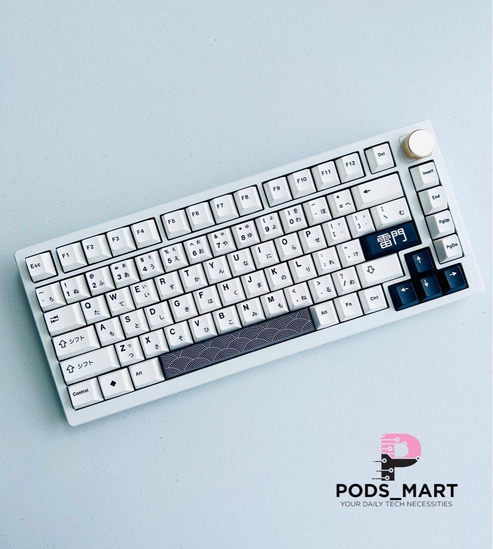 75% Custom mechanical keyboard - Full white Aluminium (Shirakawa keycaps), Computers & Tech ...