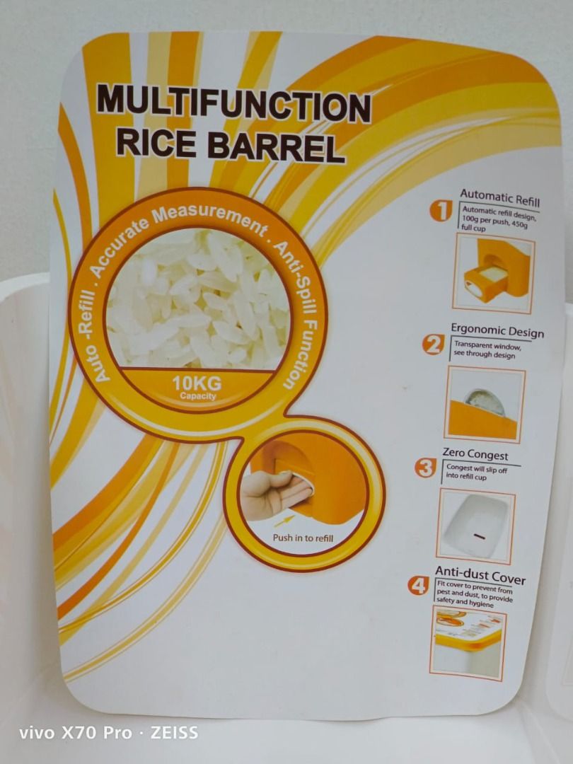 ( NEW ) Rice Barrel ( 10kg Capacity ), TV & Home Appliances, Kitchen ...