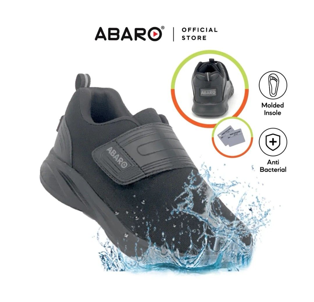 ABARO Water Resistant Black School Shoes, Babies & Kids, Babies & Kids ...