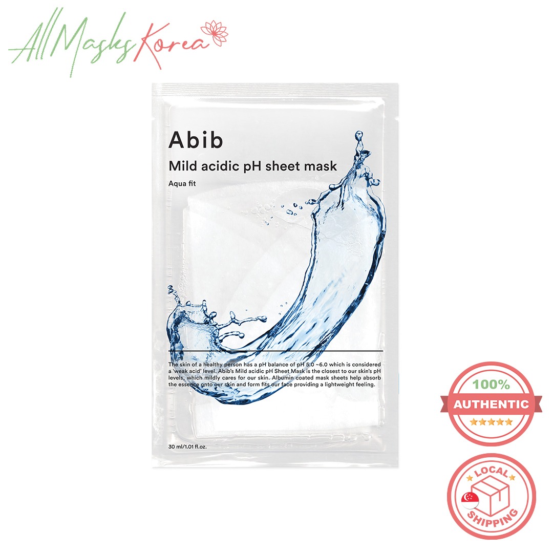 [Abib] Mild acidic pH sheet mask Aqua fit, Beauty & Personal Care, Face, Face Care on Carousell