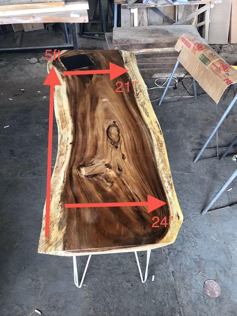 Acacia Whole Slab Computer Table, Furniture & Home Living, Furniture ...