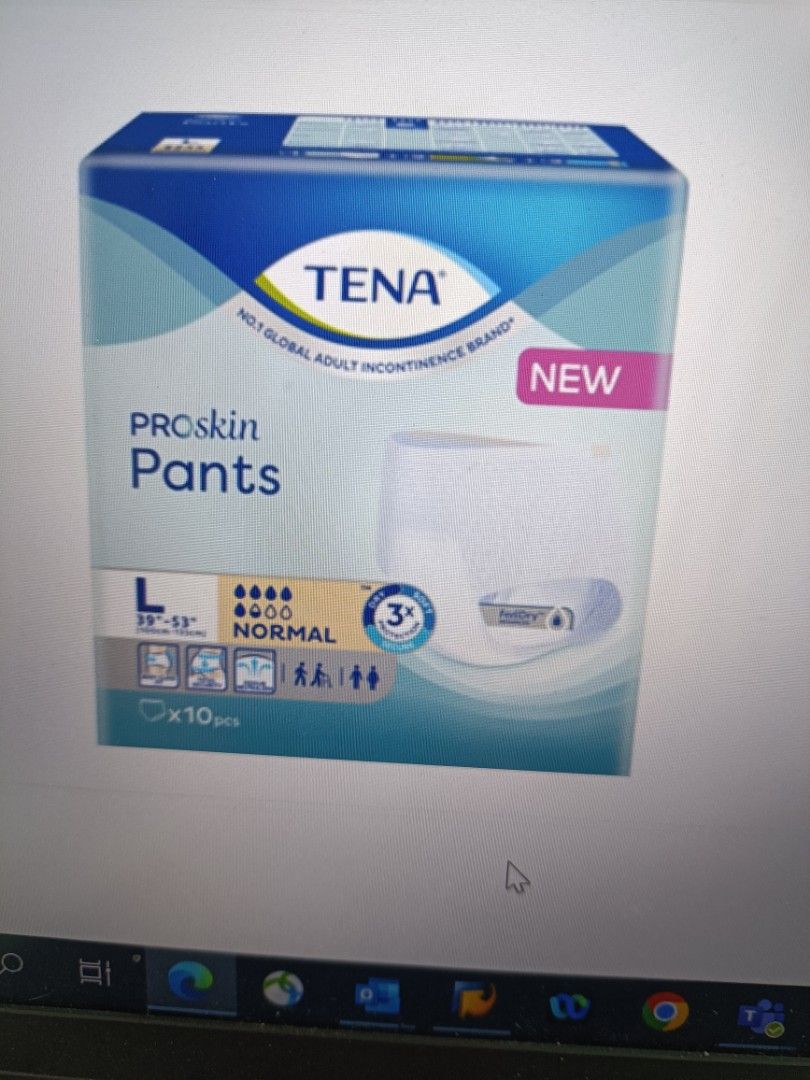 Adult diapers - Tena Proskin Pants normal size L ,4 pkts/ctn, Health & Nutrition, Assistive ...