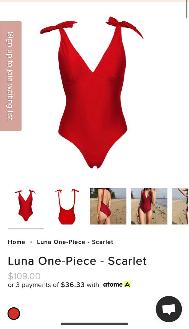 Align Swim Luna One Piece Womens Fashion Swimwear Bikinis And Swimsuits On Carousell