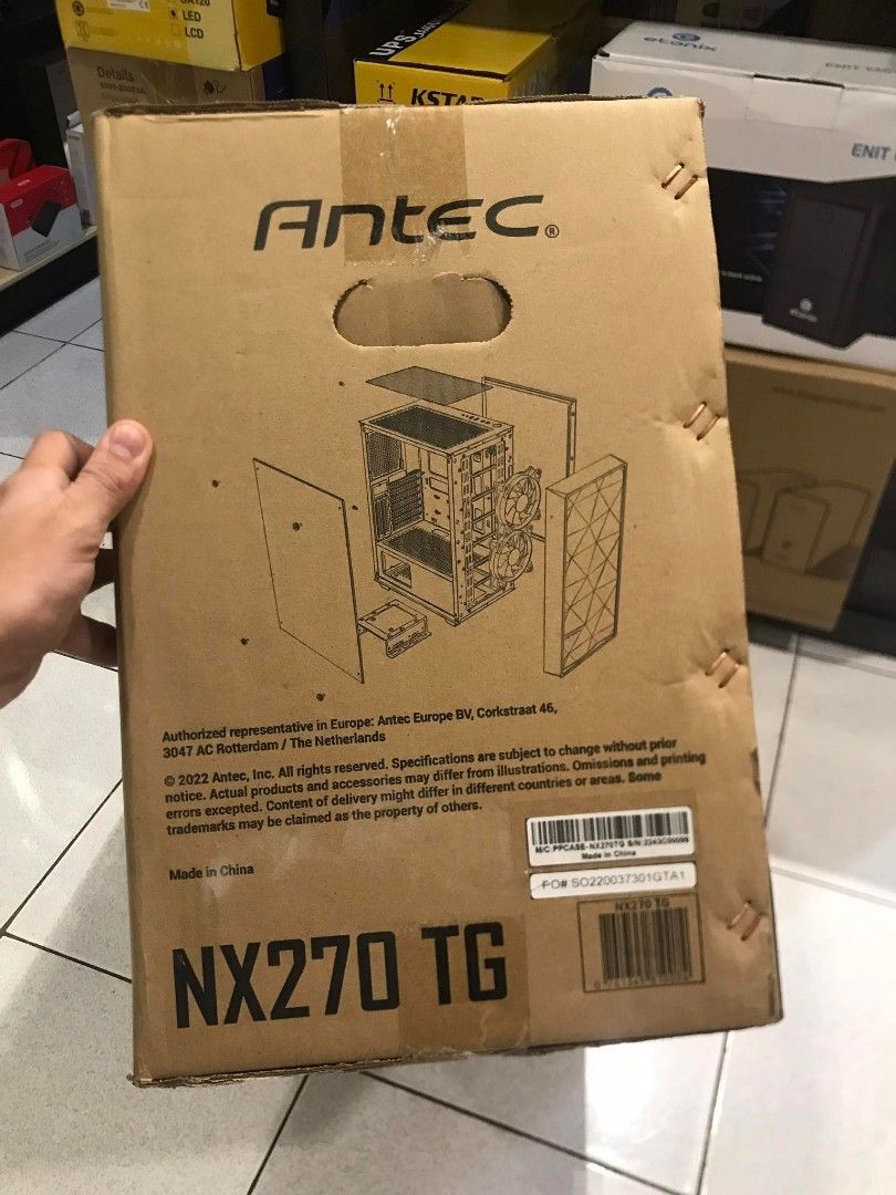 Antec NX270 TG Mid Tower ATX ITX Micro-ATX Tempered Glass Side Top ...