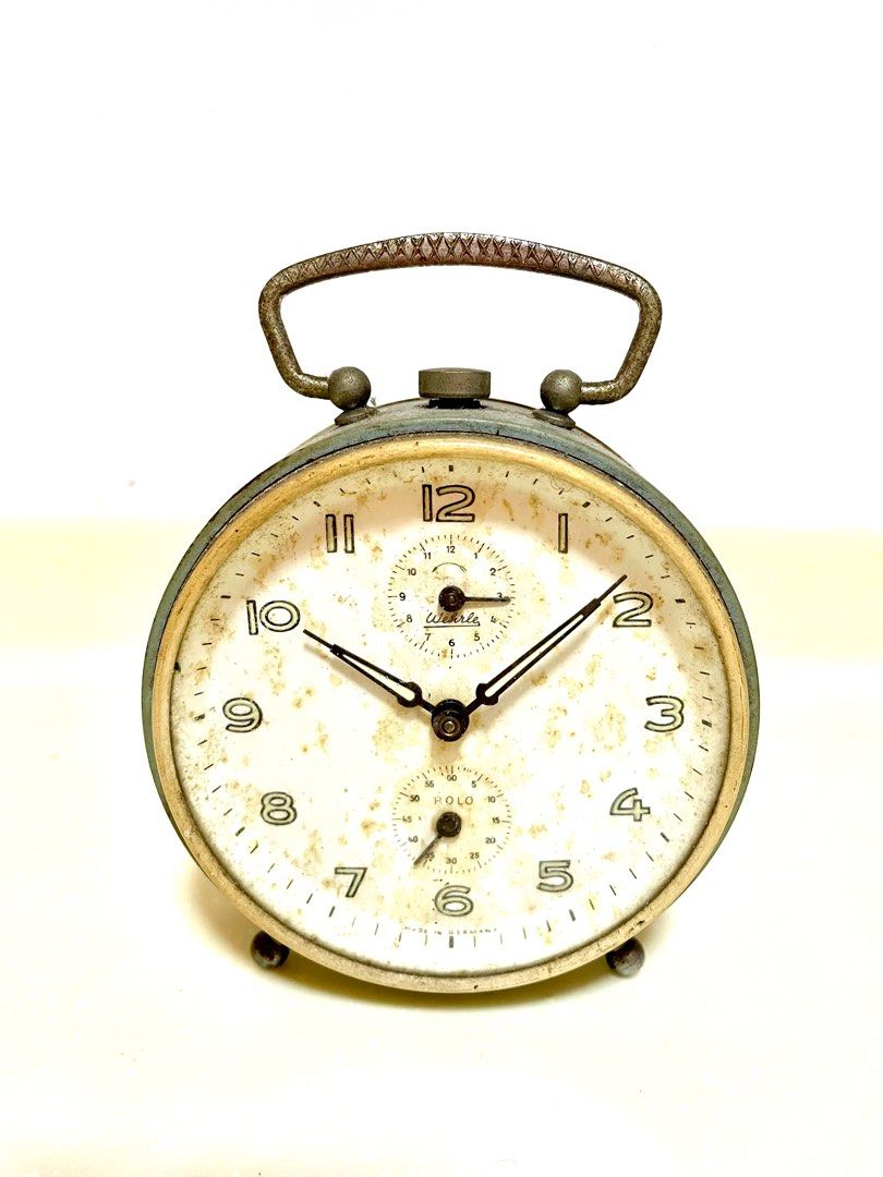 Antique Wehrle Alarm Clock, Furniture & Home Living, Home Decor, Clocks ...