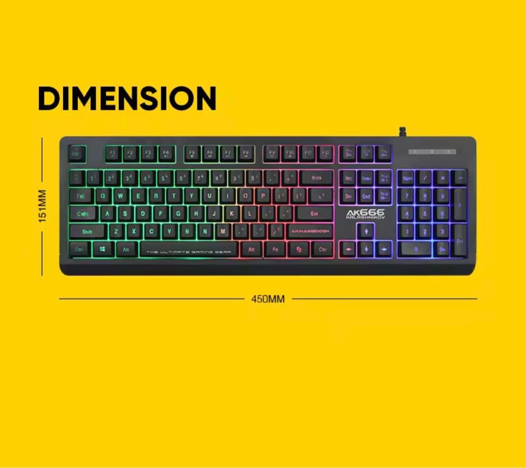Armaggeddon Keyboard AK666, Computers & Tech, Parts & Accessories ...