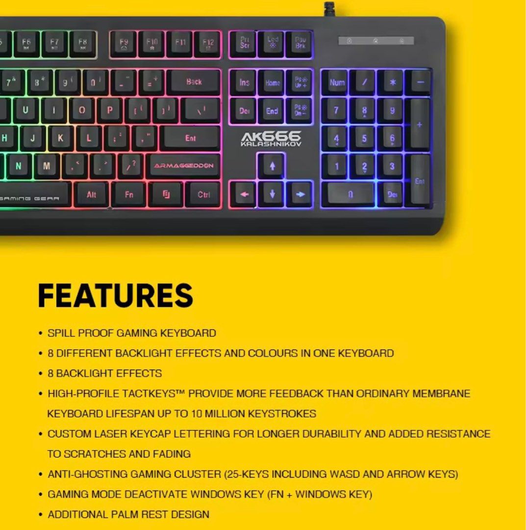 Armaggeddon Keyboard AK666, Computers & Tech, Parts & Accessories ...