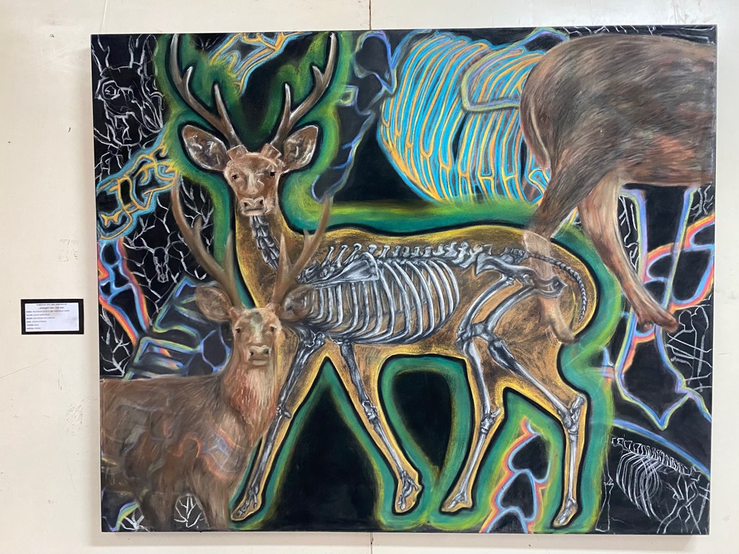 Artwork Drawing Lukisan Rusa, Hobbies & Toys, Stationery & Craft, Art ...