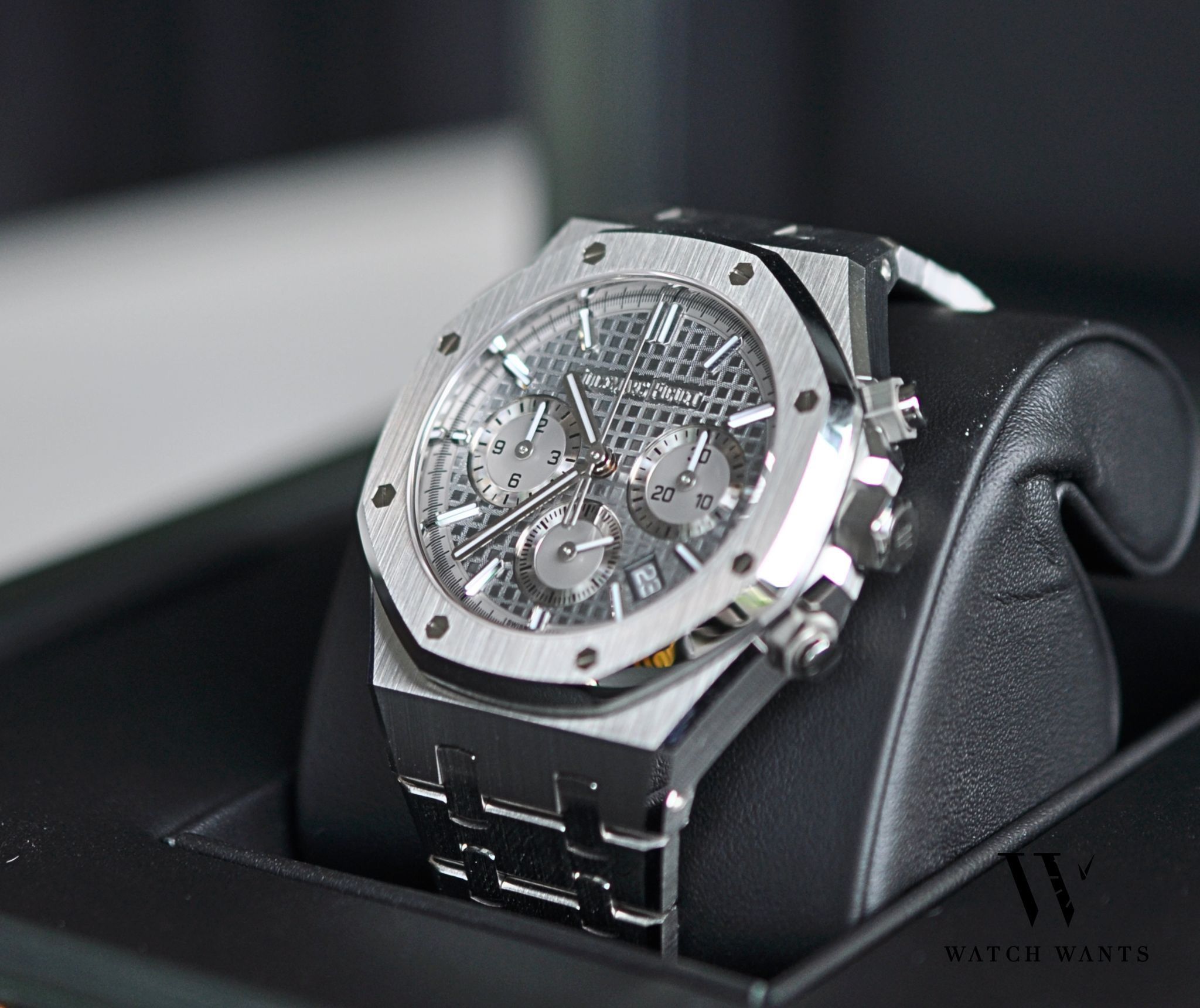 Audemars Piguet AP Royal Oak Chronograph ROC 26715ST 26715 Grey Dial ...
