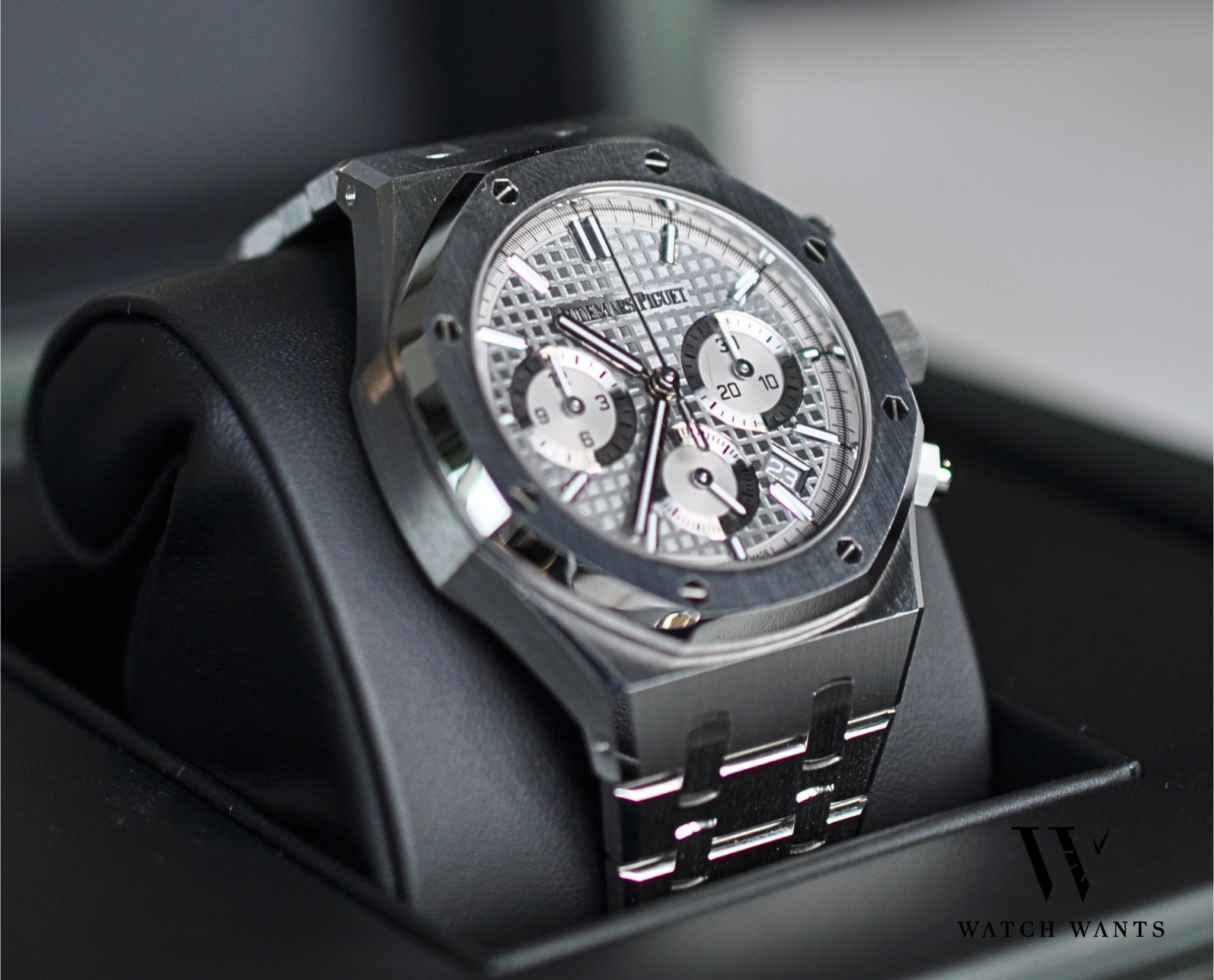 Audemars Piguet AP Royal Oak Chronograph ROC 26715ST 26715 Grey Dial ...