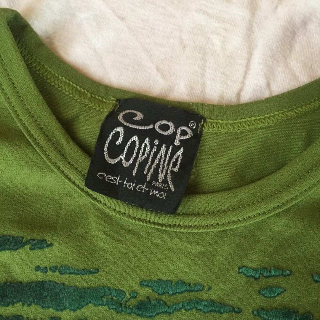 authentic cop copine y2k indie 90s acubi green longsleeves top, Women's ...