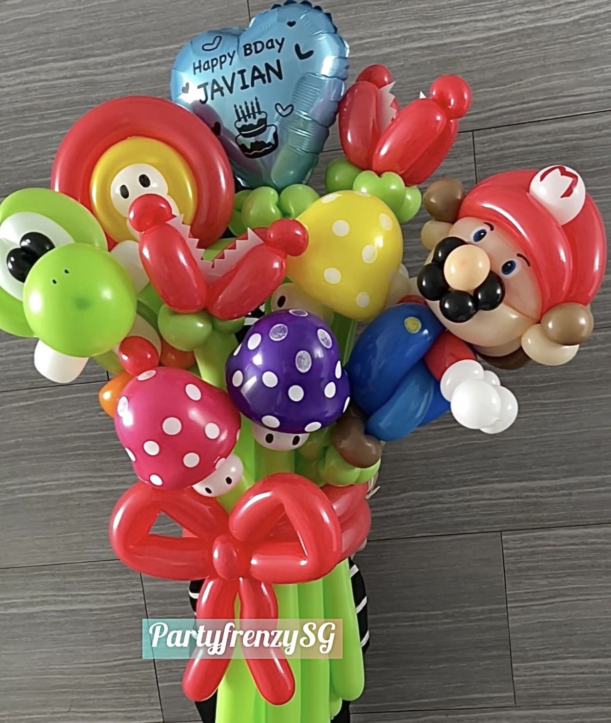 Balloon Super Mario Theme Flower Bouquet | Balloon Mario | Balloon ...