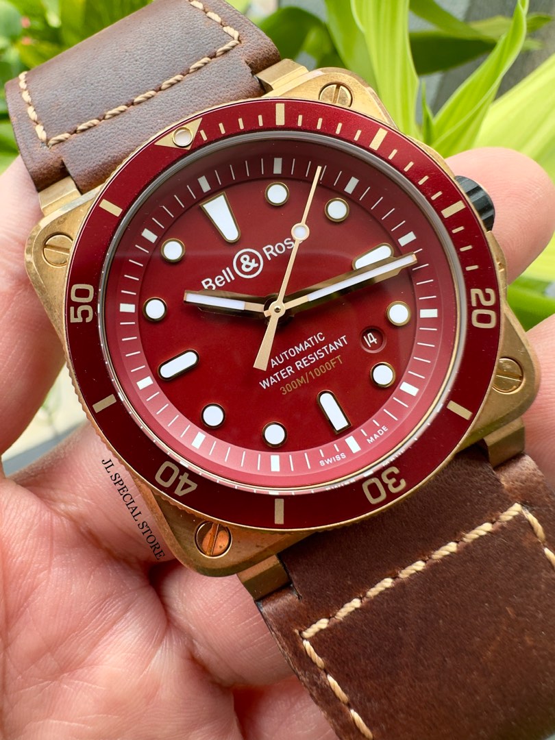 Bell&Ross BR03-92 Diver Bronze Red, Luxury, Watches on Carousell