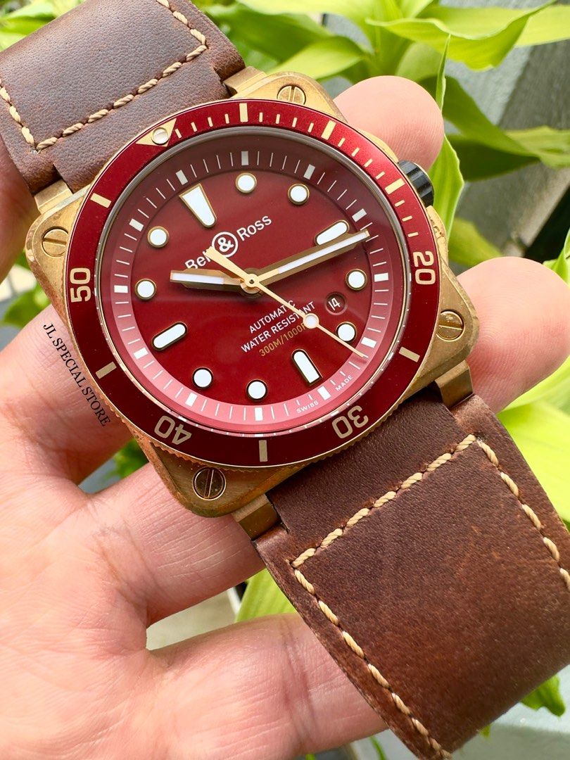 Bell&Ross BR03-92 Diver Bronze Red, Luxury, Watches on Carousell