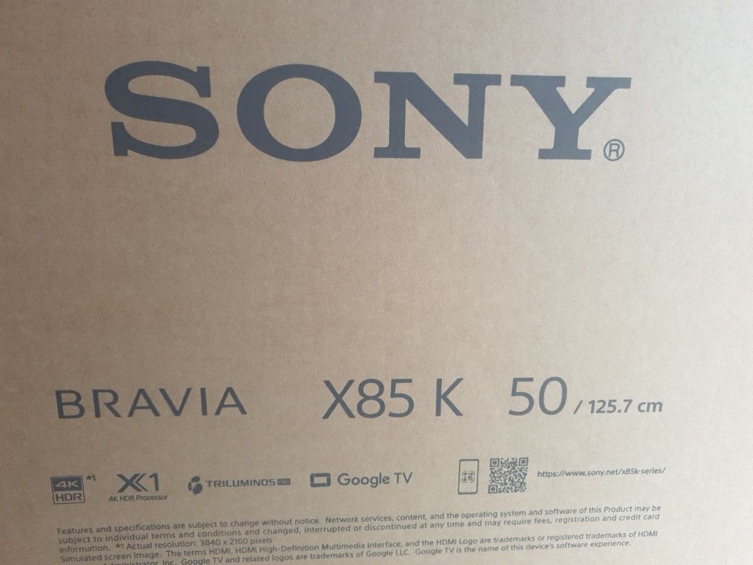sony bravia X85 K 50 / 125.7 cm box & styrofoam x 85 125.7cm 126 50" inch X85K, TV & Home ...