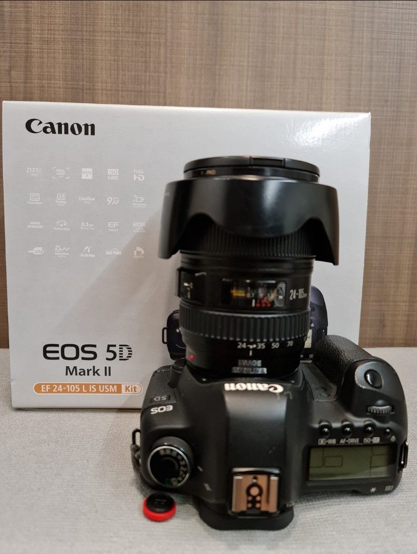 Canon 5d Mark II DSLR and EF 24-105mm F/4 IS USM L lens, Photography, Cameras on Carousell