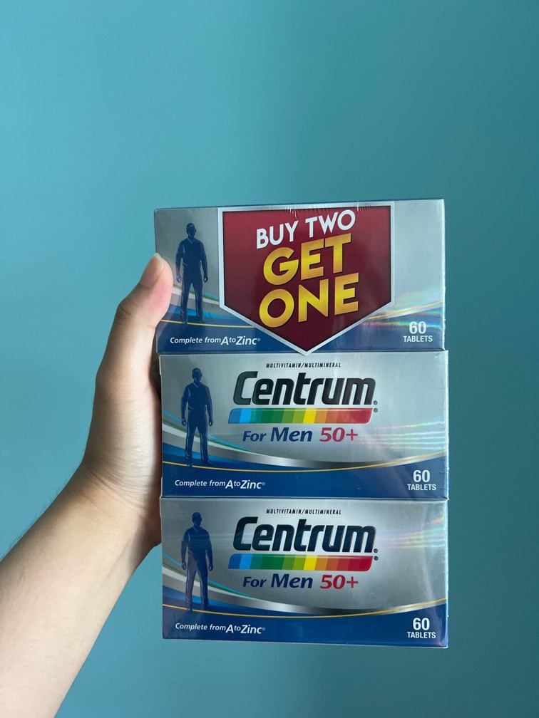 Centrum Men 50+, Health & Nutrition, Health Supplements, Vitamins ...