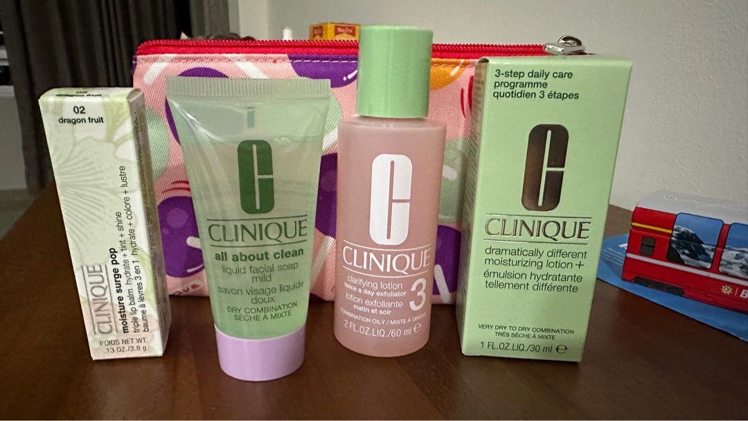 Clinique mini 3 steps + moisture surge pop, Beauty & Personal Care ...