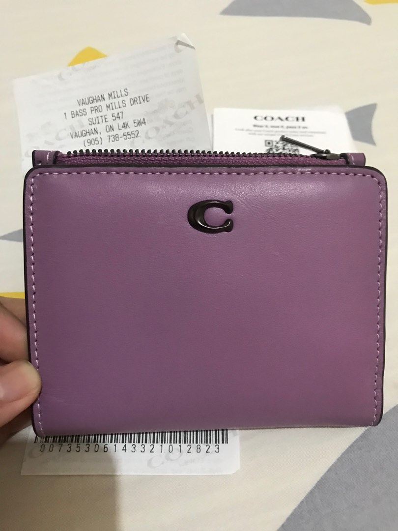 Coach Purple Bifold slim wallet (from Retail) on Carousell