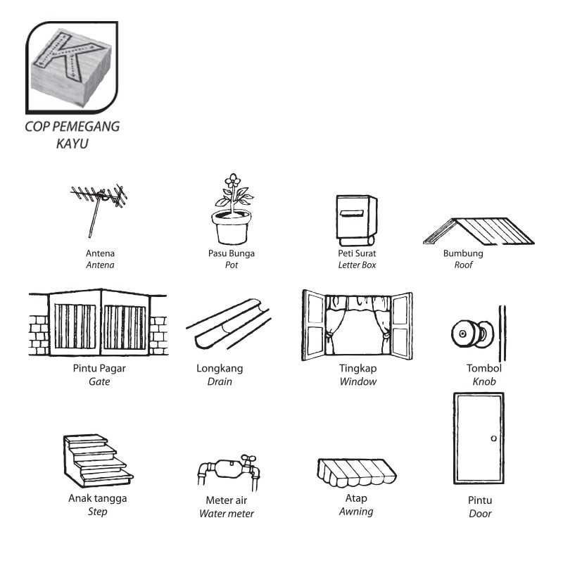 Cop Benda-benda Di kawasan Rumah, Hobbies & Toys, Stationery & Craft ...