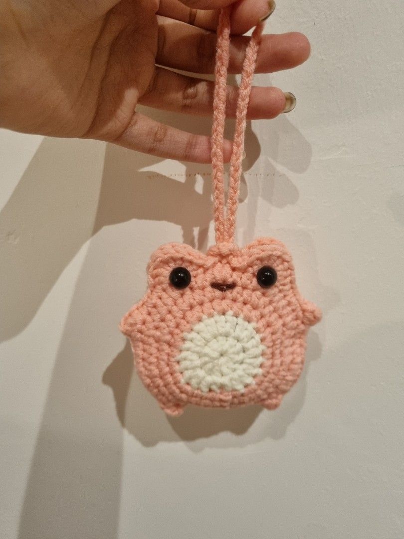 crochet frog pouch/ bag charm, Hobbies & Toys, Stationery & Craft ...