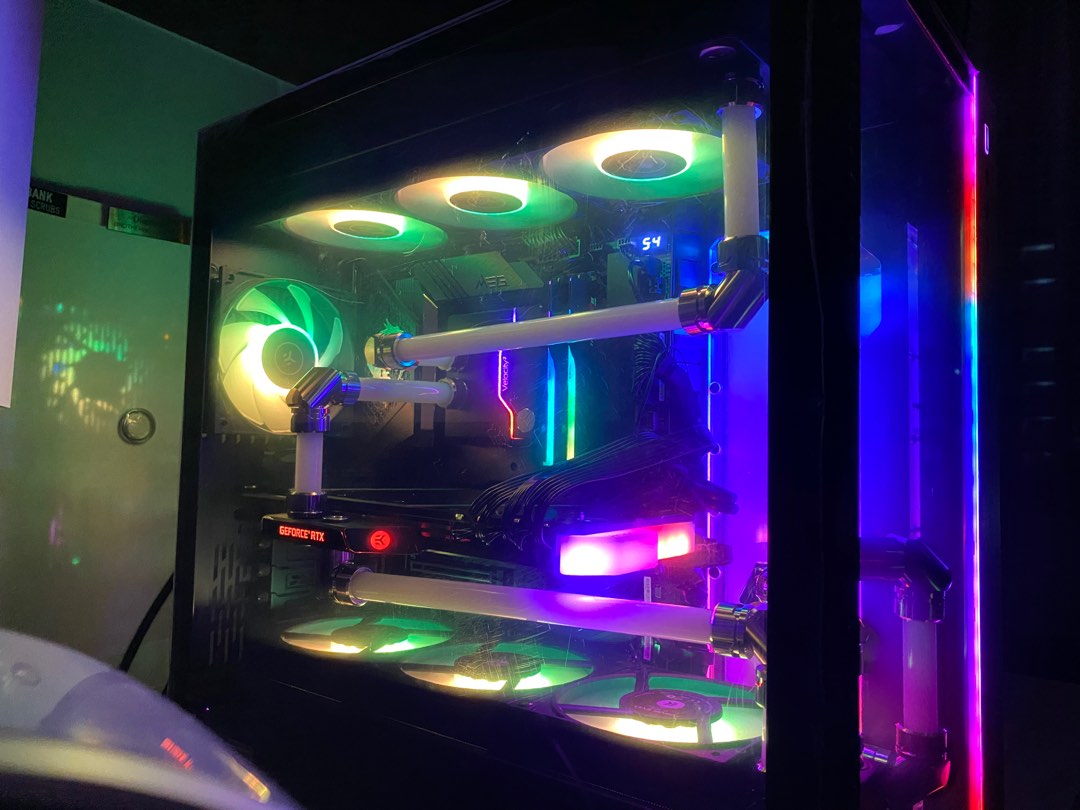 Custom loop Gaming PC i9 12900k 3080ti EKWB 32GB DDR5 1TB SSD ...