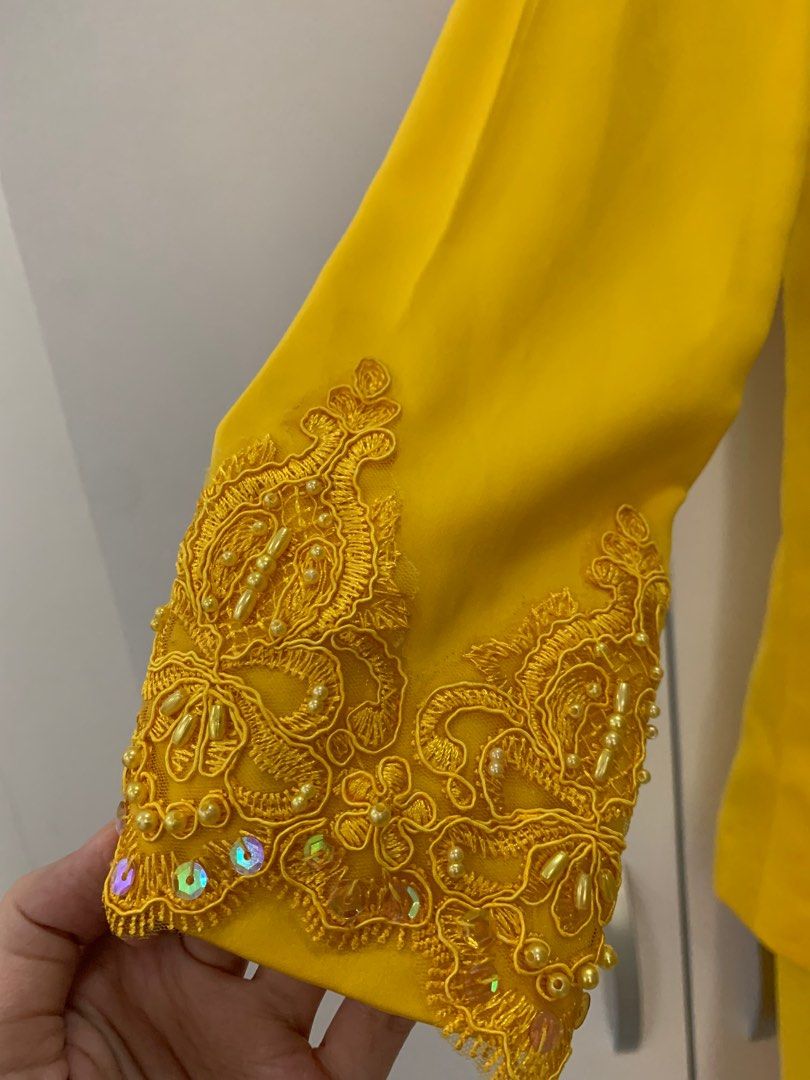 Custom Made Kurung - Color Kuning Diraja, Women's Fashion, Muslimah ...