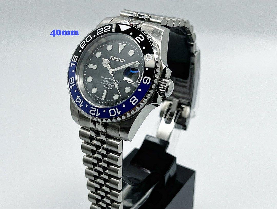 Custom Seiko Mod Batman in 38mm, 40mm & 43mm, Men's Fashion, Watches ...
