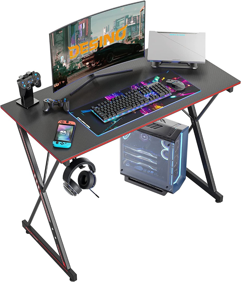 DESINO Gaming Desk 32 Inch PC Computer Desk, Home Office Desk Table ...