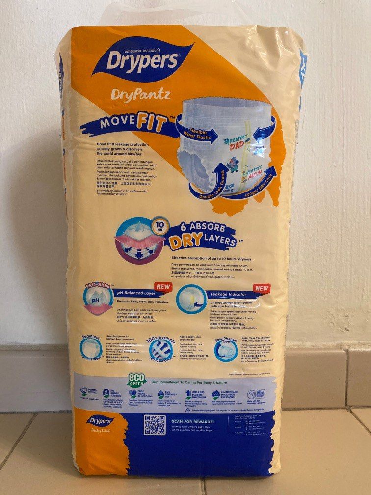 Drypers Drypantz XL, Babies & Kids, Bathing & Changing, Diapers & Baby ...