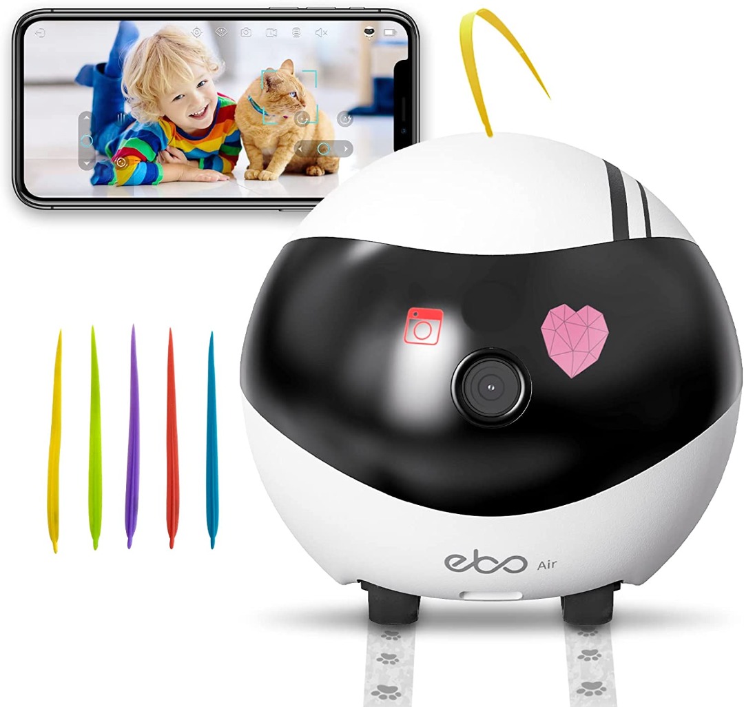 Enabot Smart Home Robot Moving Pet Camera,Indoor 2 Way Audio AI ...