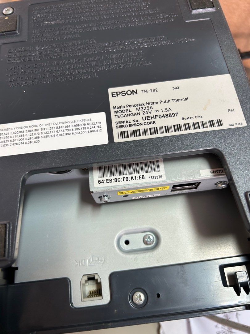 EPSON TM-T82-303 Model M325A THERMAL RECEIPT PRINTER, Computers & Tech ...