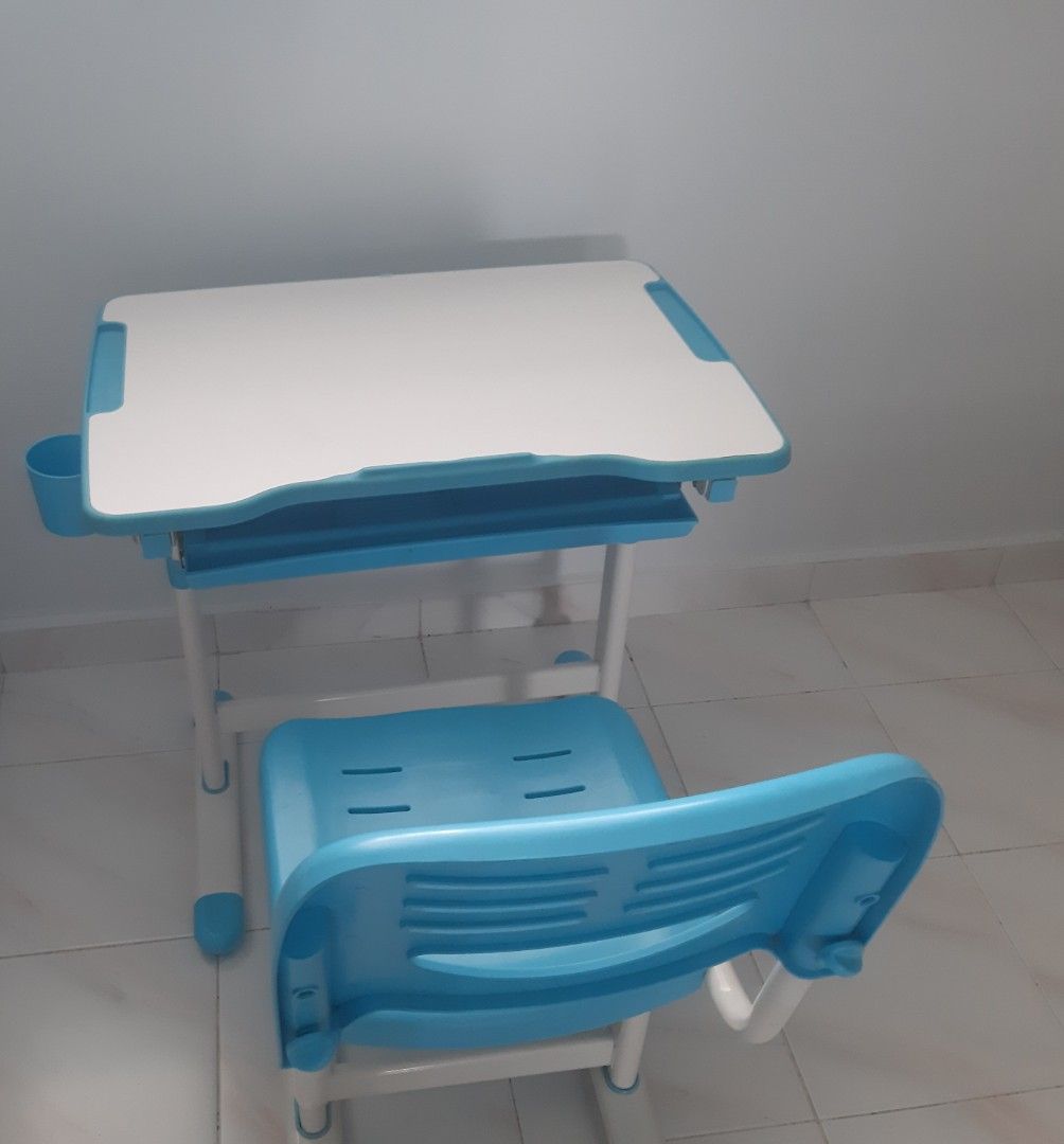 Ergonomical height adjustable kid study table study desk and chair ...
