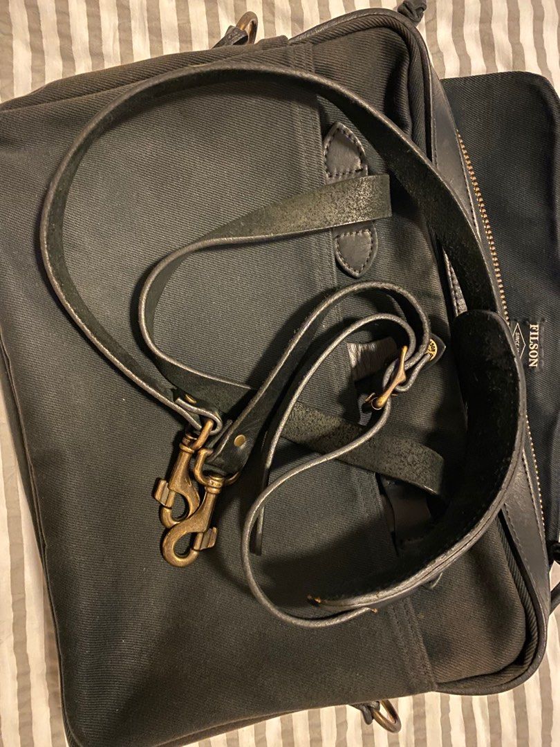 Filson 256 Rugged Twill Original Briefcase Black, Men's Fashion, Bags ...