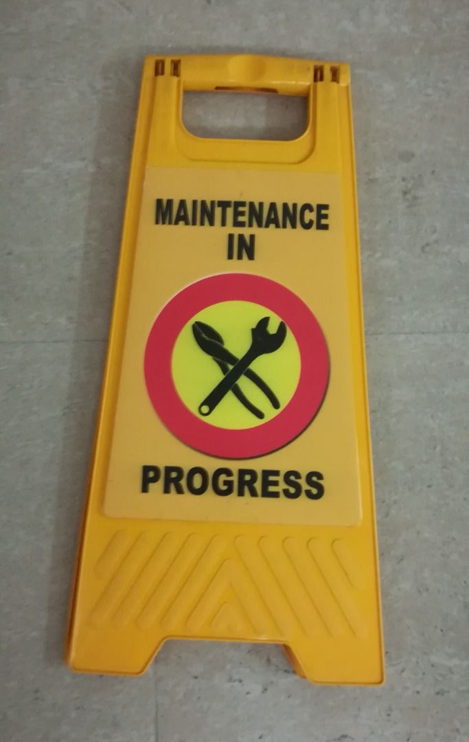 Floor Safety Sign Maintenance in Progress on Carousell