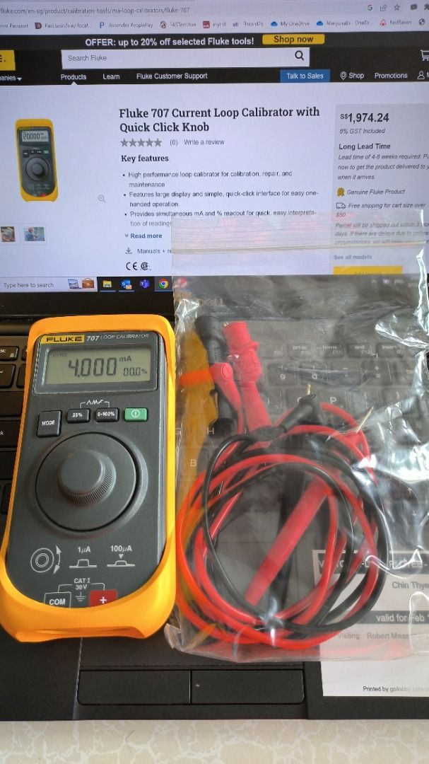 Fluke 707 Current Loop Calibrator with Quick Click Knob, TV & Home Appliances, Electrical ...