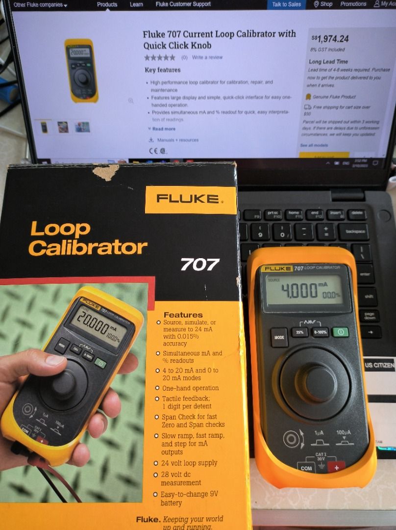 Fluke 707 Current Loop Calibrator with Quick Click Knob, TV & Home Appliances, Electrical ...