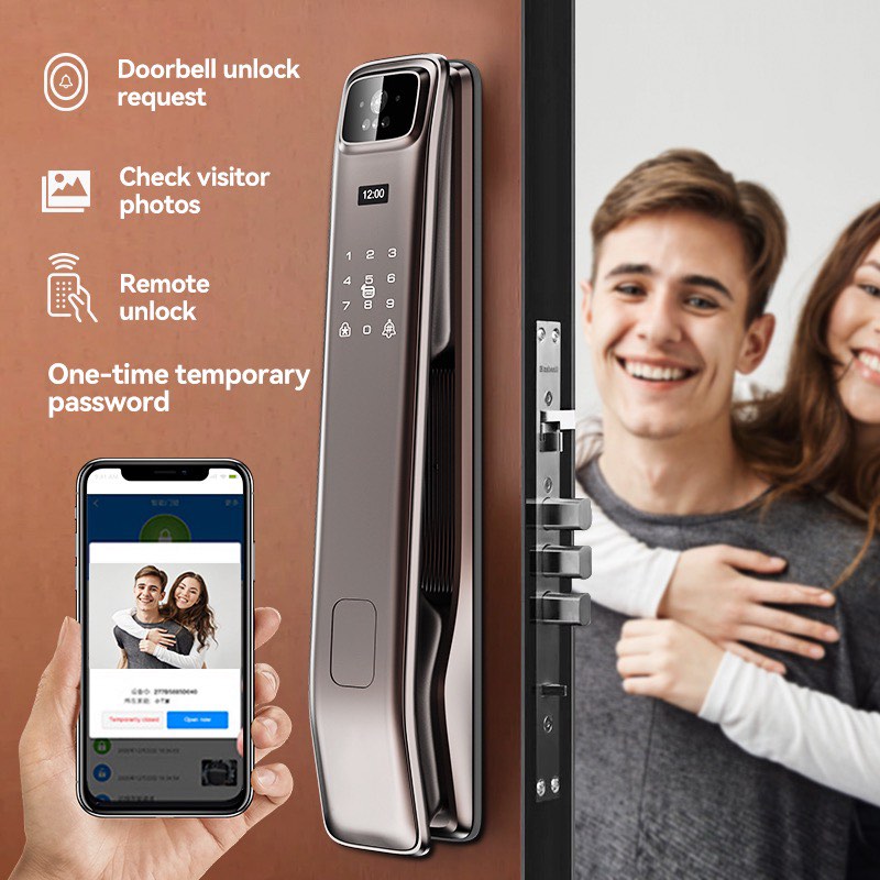 Includes installation- Smart Lock door Face recognition fingerprint nfc ...