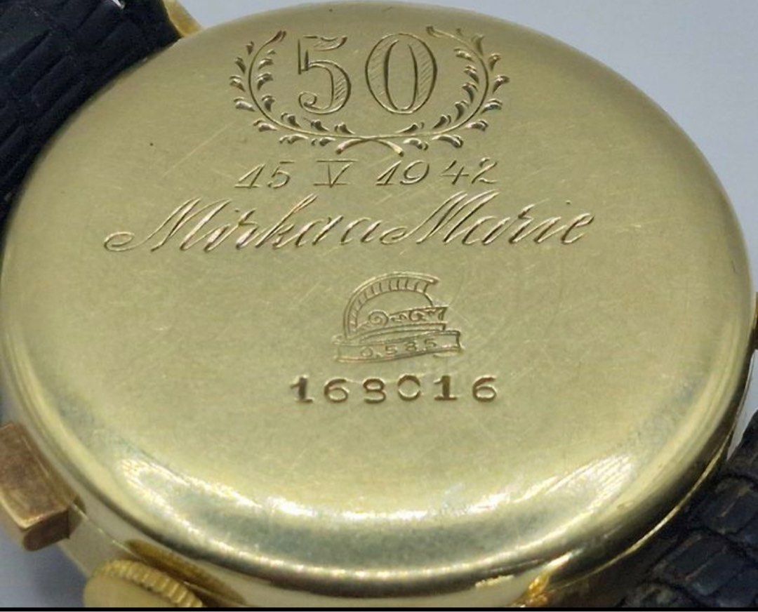 Gold Chronograph HADO, movement venus 170, Luxury, Watches on Carousell