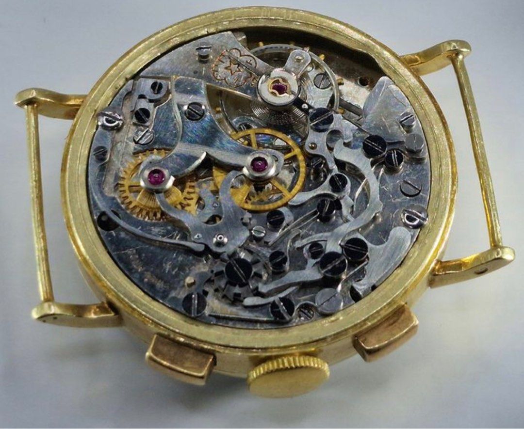 Gold Chronograph HADO, movement venus 170, Luxury, Watches on Carousell