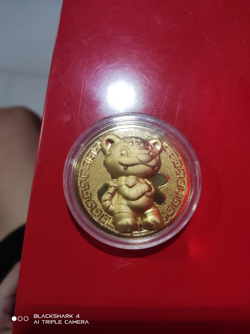 Gold tiger coin, Hobbies & Toys, Memorabilia & Collectibles, Currency ...