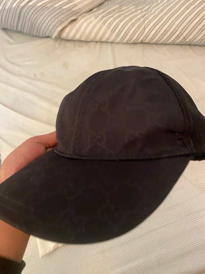 Gucci Black Monogram Hat, Men's Fashion, Watches & Accessories, Caps ...