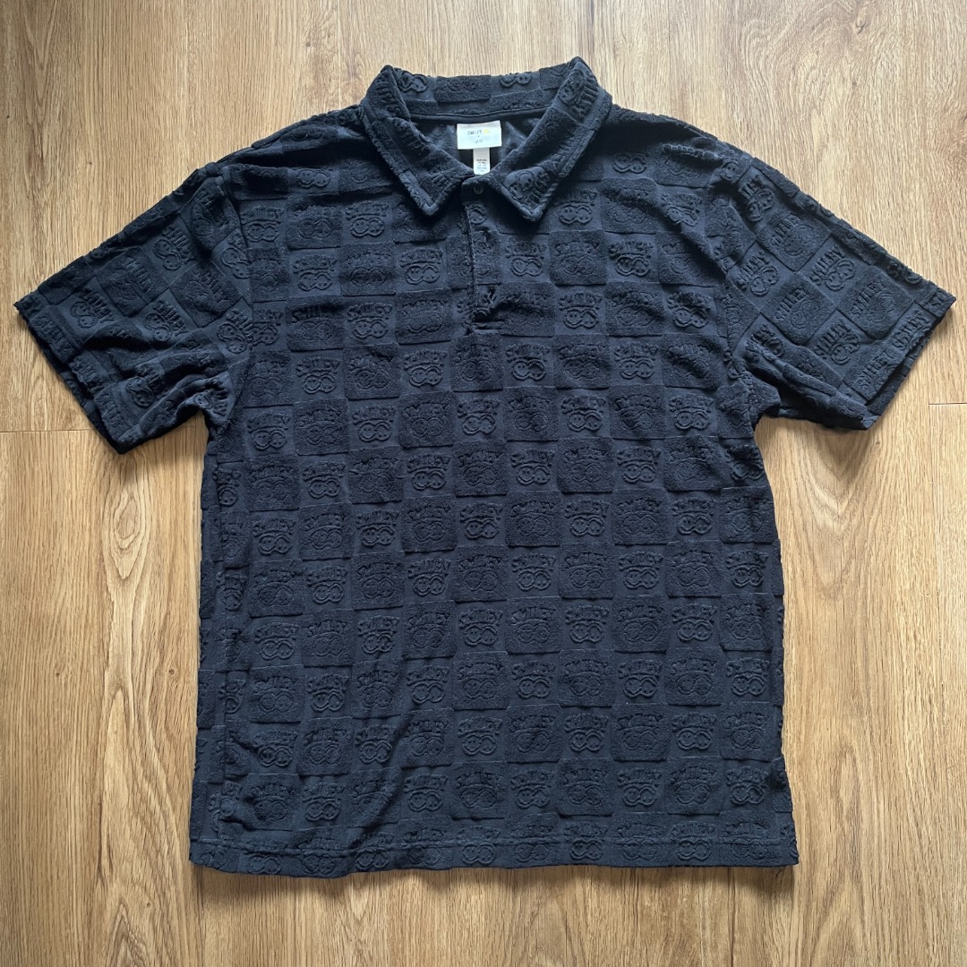 H&M Relaxed Fit Terry Smiley Polo Shirt, Men's Fashion, Tops & Sets ...