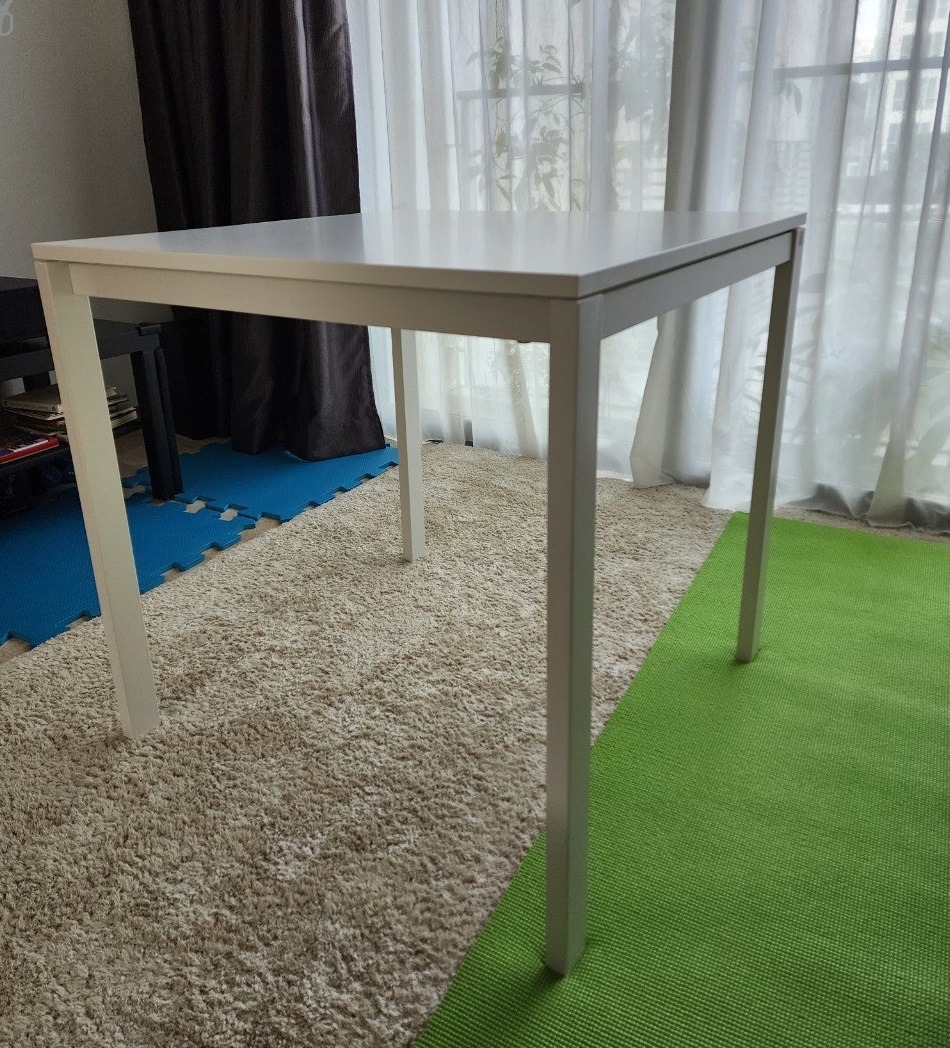 IKEA MELLTORP Dining Table, white, 75x75x74 cm, Furniture & Home Living ...