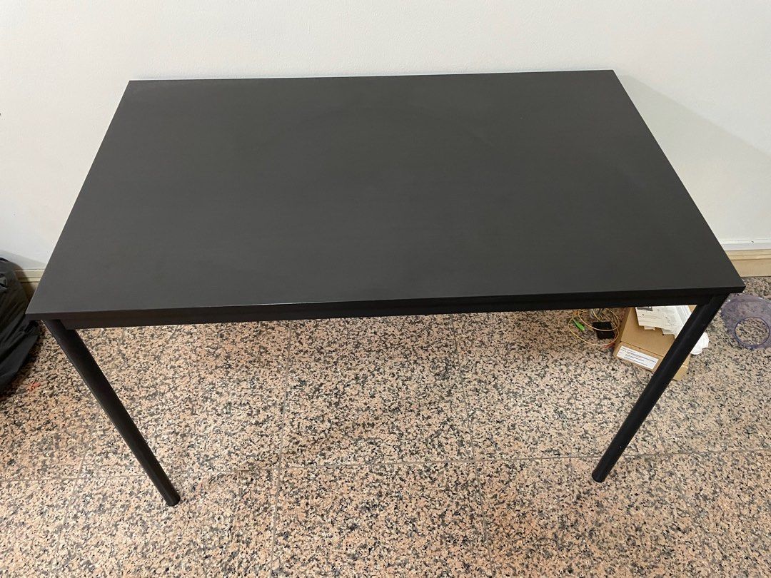 Ikea Sandsberg Table Black | 110x67cm | Lightly Used, Furniture & Home ...