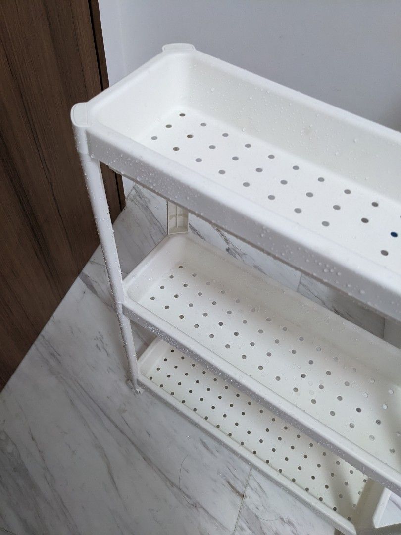 Ikea VESKEN Trolley shelf rack for bathroom / kitchen with wheels ...