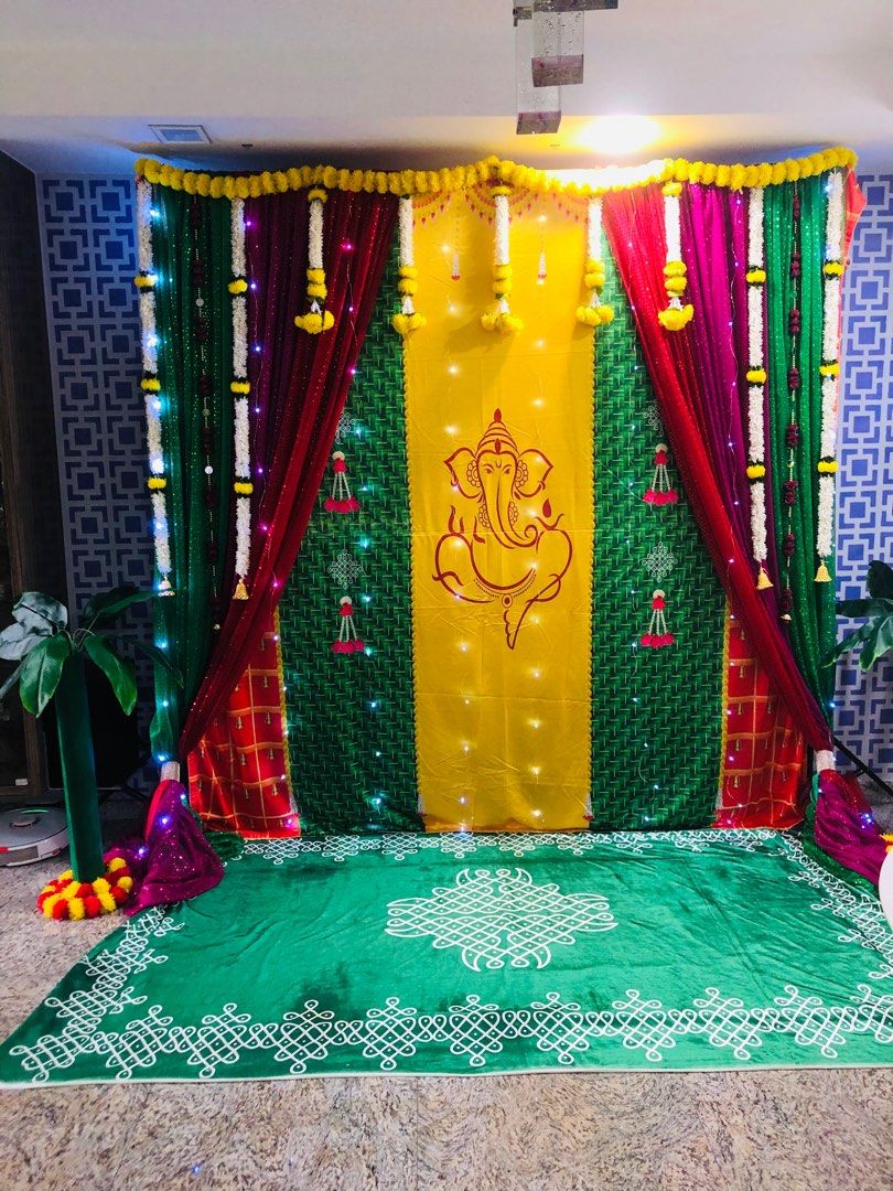 Indian deco for puberty, baby shower, bangle ceremony, half saree ...