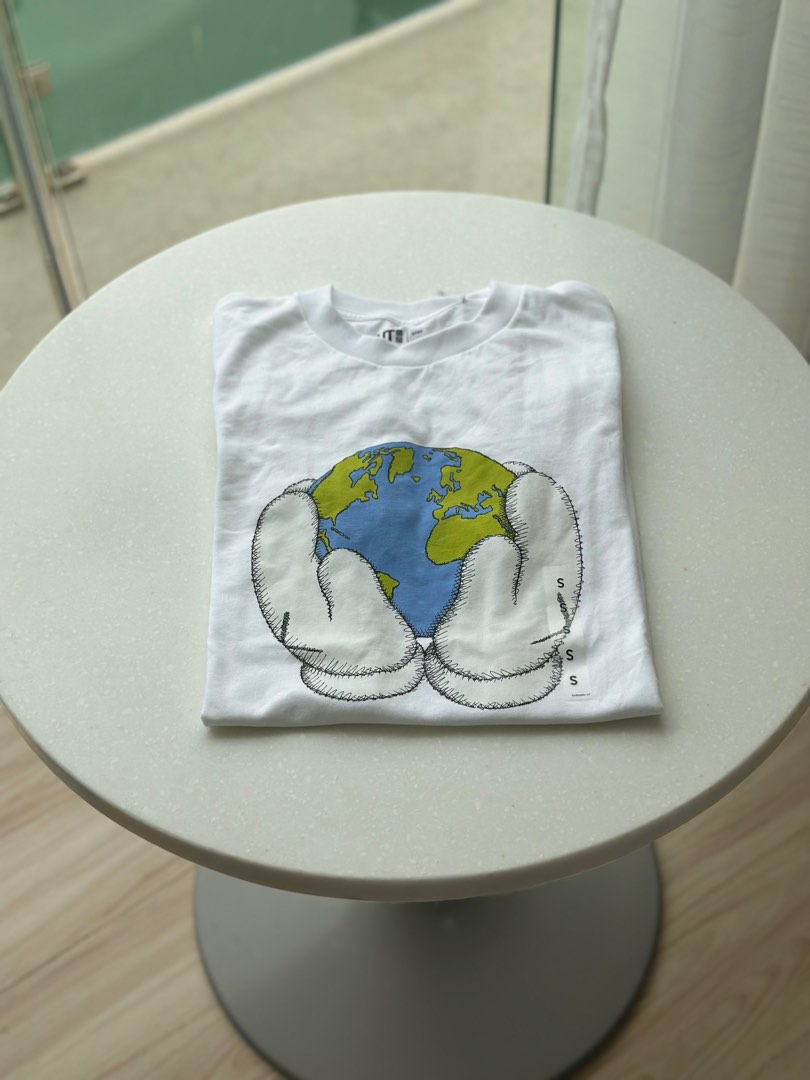 Kaws X Uniqlo Peace for all brand new, Men's Fashion, Tops & Sets ...