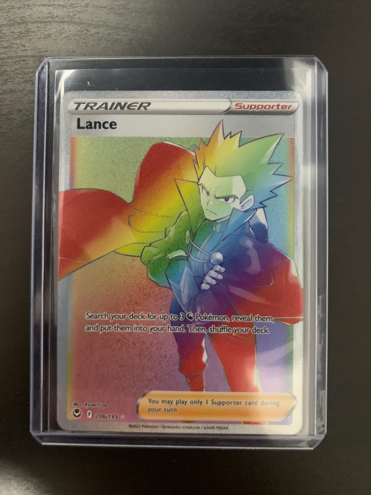 Lance trainer rainbow pokémon card, Hobbies & Toys, Toys & Games on ...