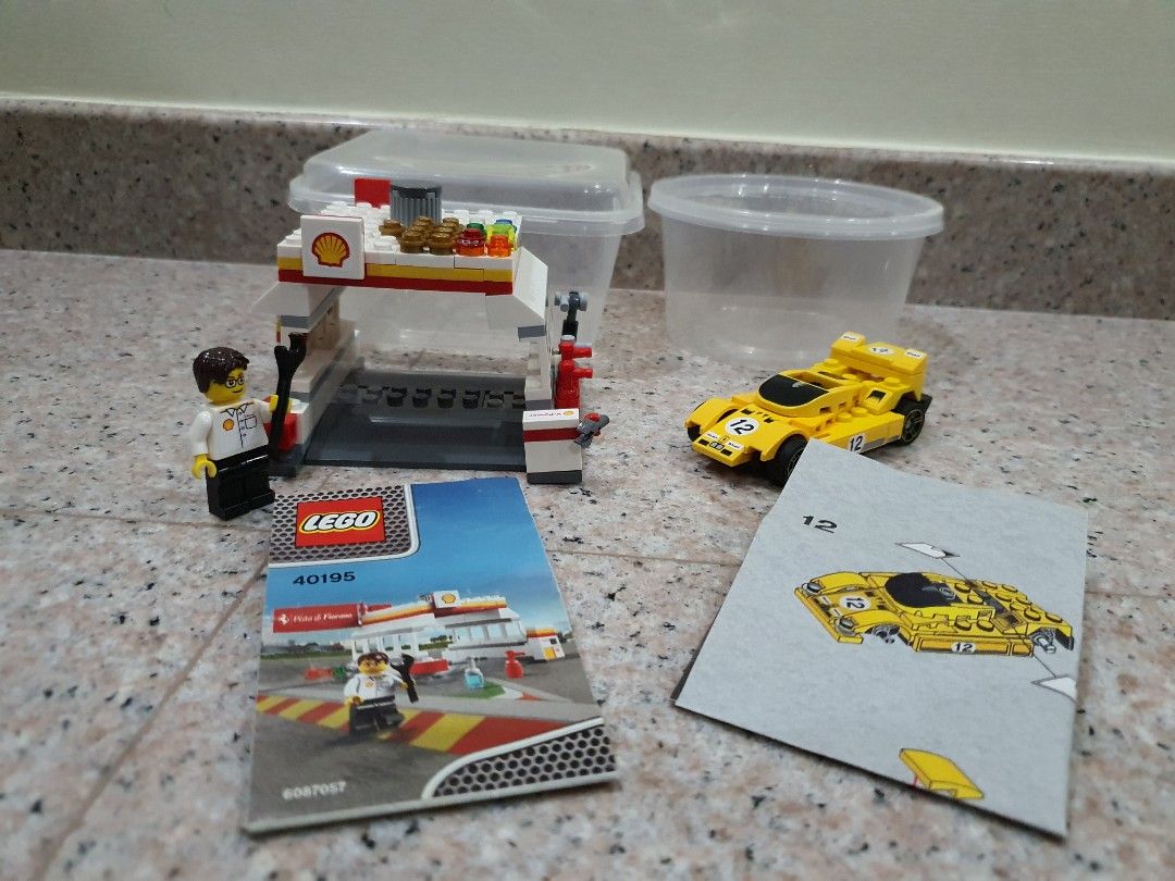 Lego Shell Station & Ferrari 40195 40193, Hobbies & Toys, Toys & Games ...